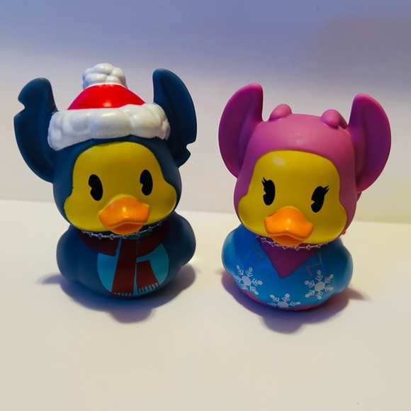 Disney | Toys | New Disneys Stitch Angel Holiday Rubber Duck Set ...